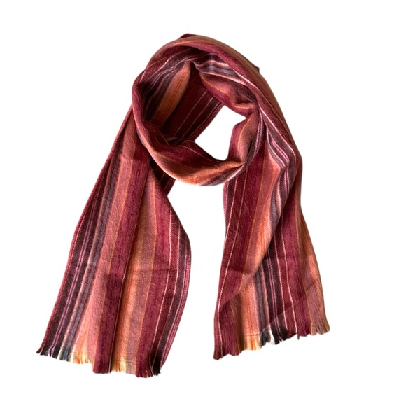 Poco Loco | Accessories | Poco Loco Alpaca Wool Red Orange Striped ...